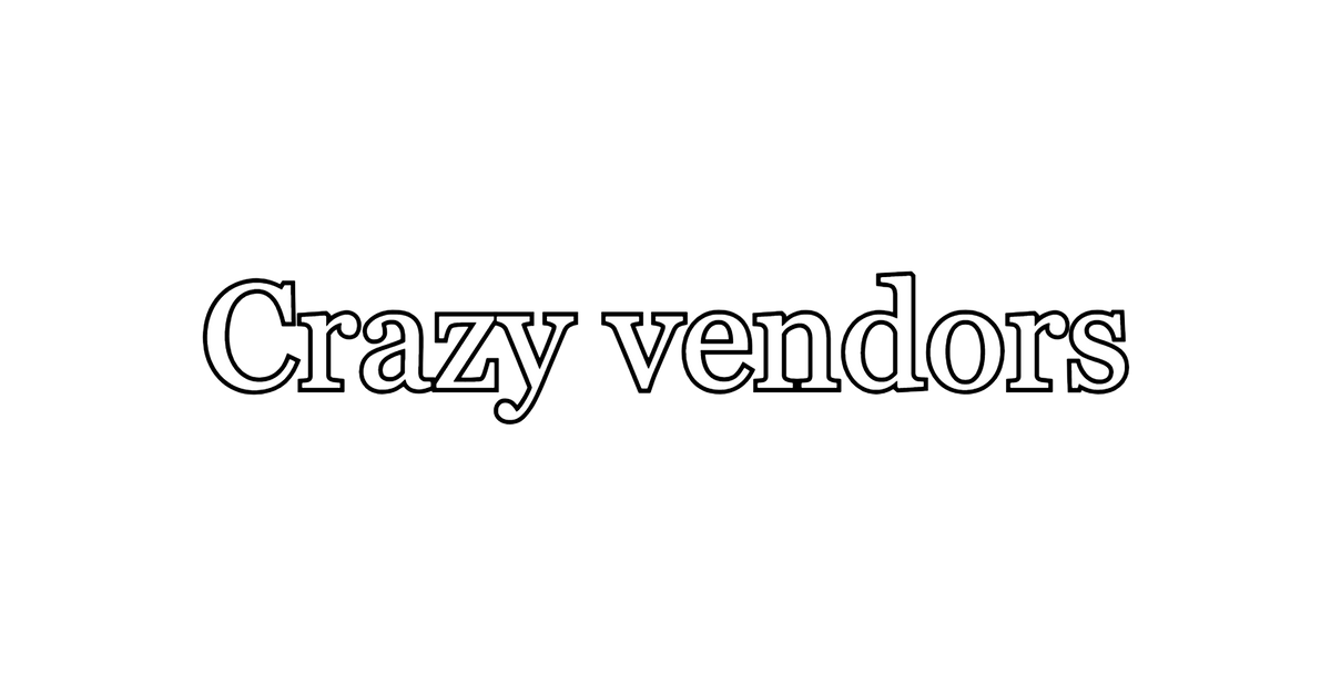 Crazy Vendor